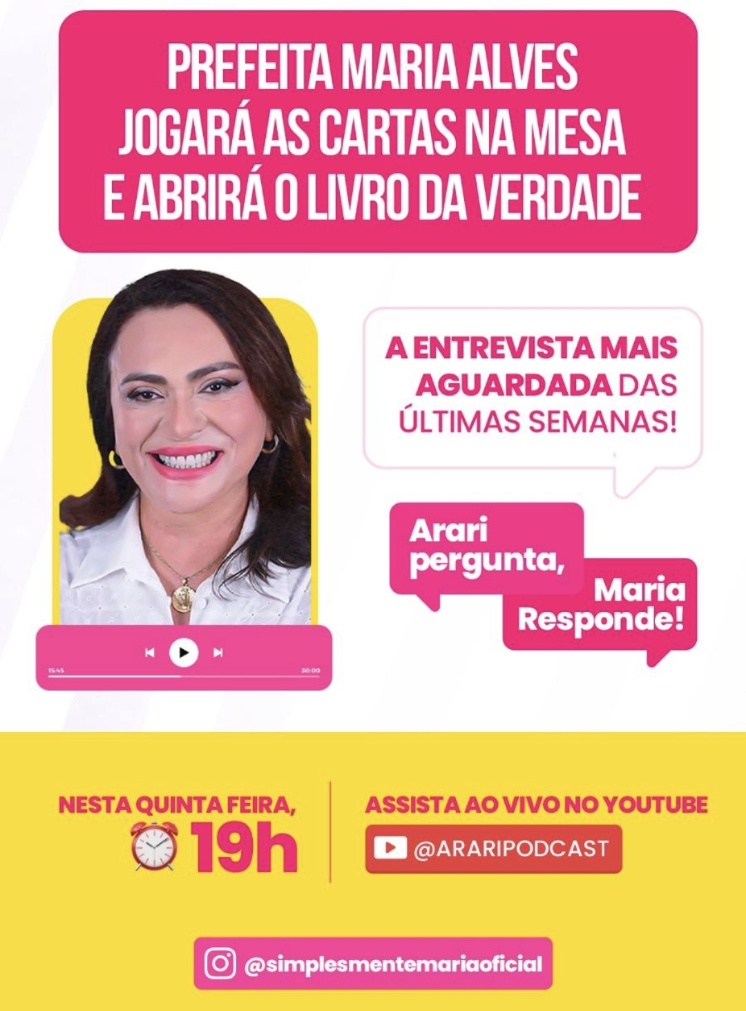 Arari acontece - A primeira entrevista da prefeita de Arari, Maria Alves, após a posse - Blog do ...